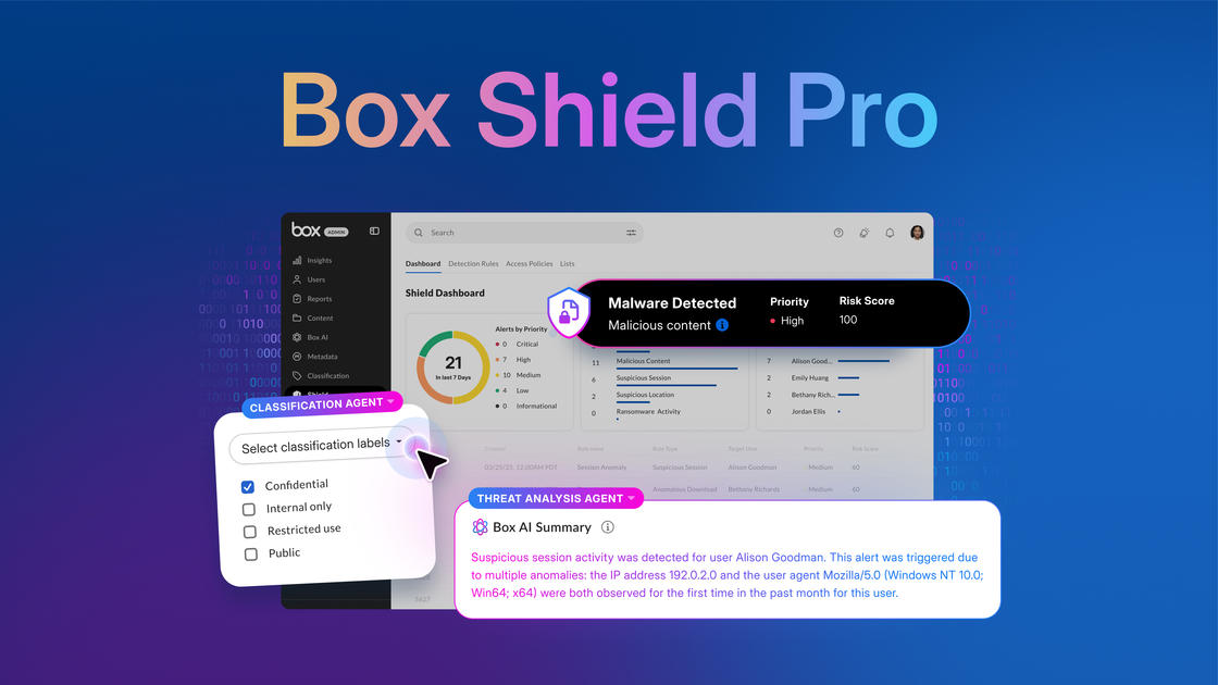 Introducing Box Shield Pro: Agentic AI for frictionless content security | Box Blog
